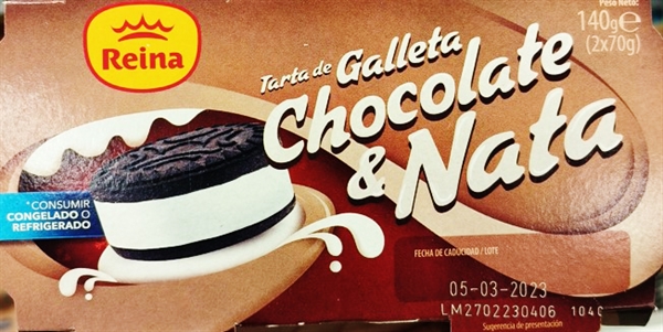 REINA TARTA DE GALLETA CHOCOLATE & NATA | OCU