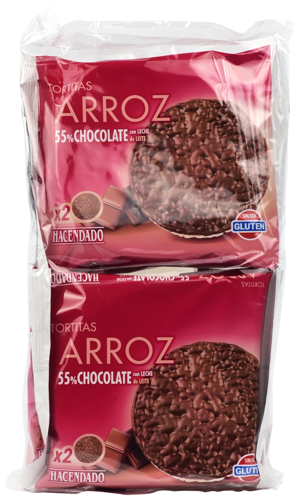 HACENDADO (MERCADONA) TORTITA DE ARROZ CON CHOCOLATE CON LECHE 2025| OCU