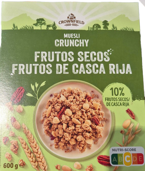CROWNFIELD (LIDL) MUESLI CRUNCHY FRUTOS SECOS : análisis y opiniones | OCU