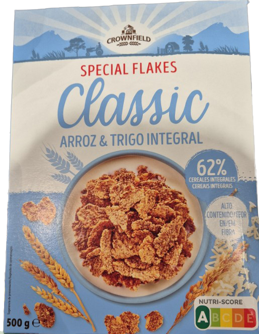 CROWNFIELD (LIDL) SPECIAL FLAKES CLASSIC ARROZ & TRIGO INTEGRAL ...
