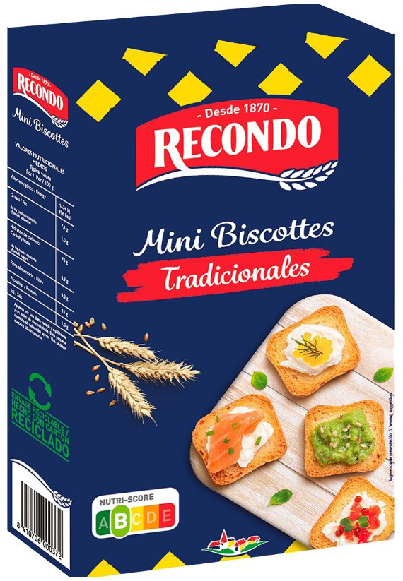Pan tostado RECONDO MINI BISCOTTES TRADICIONALES: todos los detalles