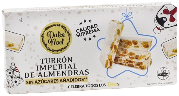 DULCE NOEL (DIA) TURRÓN IMPERIAL DE ALMENDRAS 0% AZÚCARES AÑADIDOS ...