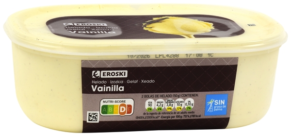 EROSKI HELADO DE VAINILLA | OCU