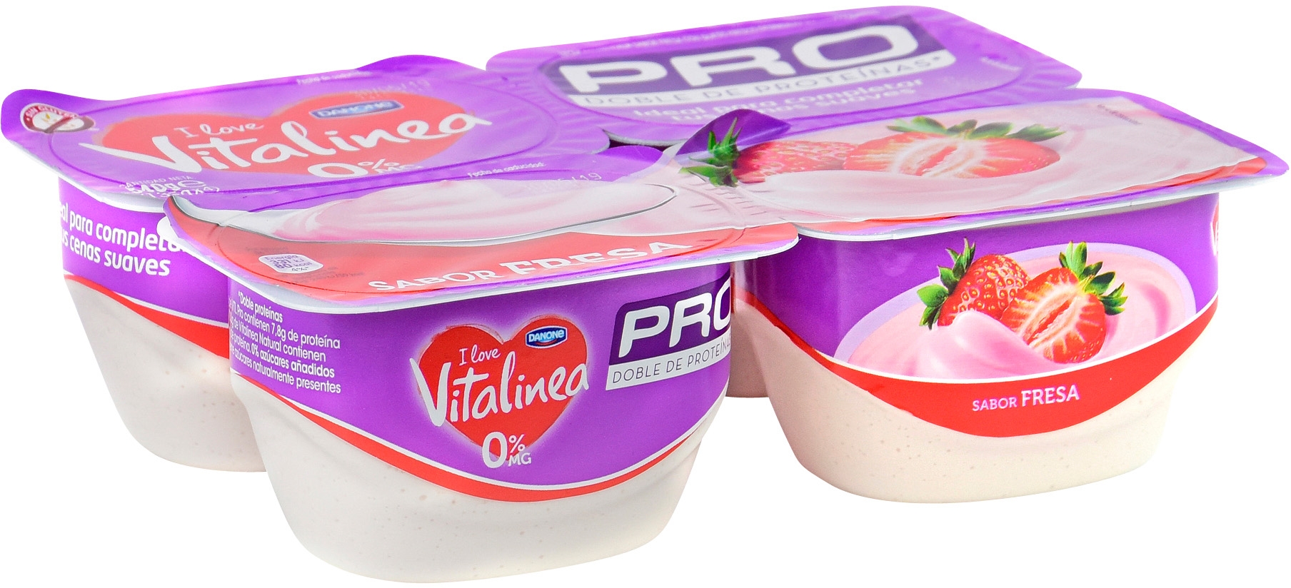 VITALINEA (DANONE) PRO SABOR FRESA 0% MG.: valor nutricional