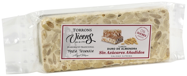 VICENS TURRÓN DURO DE ALMENDRA SIN AZÚCARES AÑADIDOS : análisis y ...